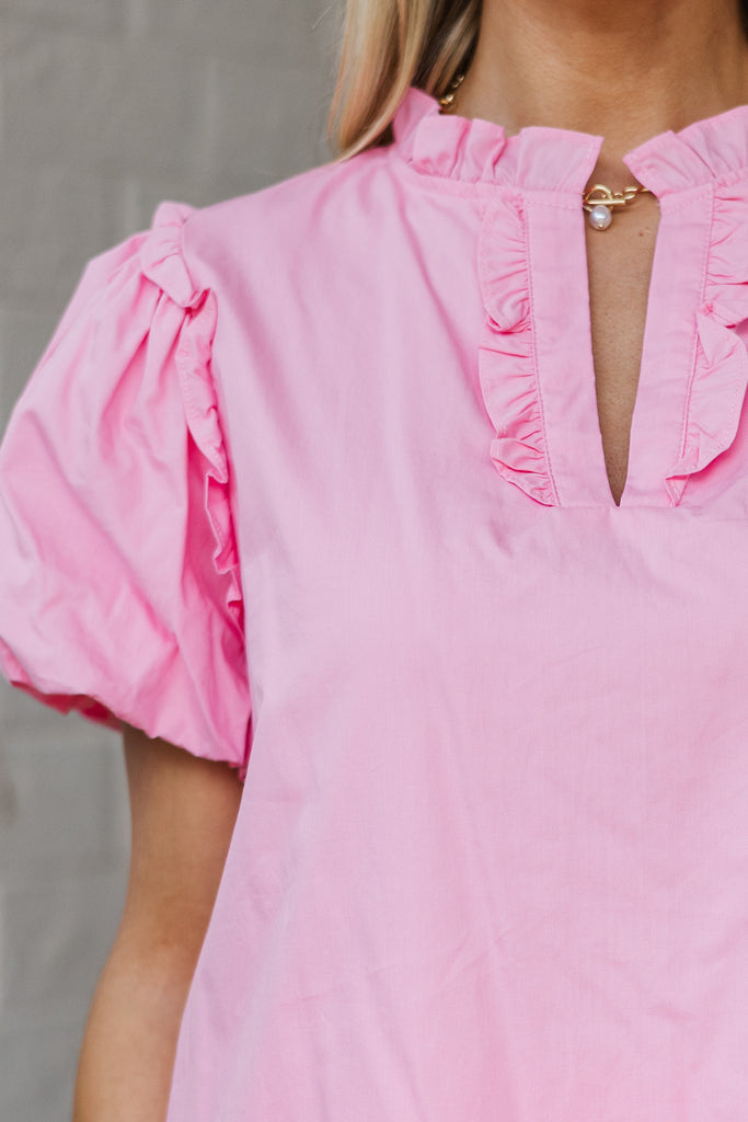 See You Soon Bubblegum Pink Blouse – Shop the Mint