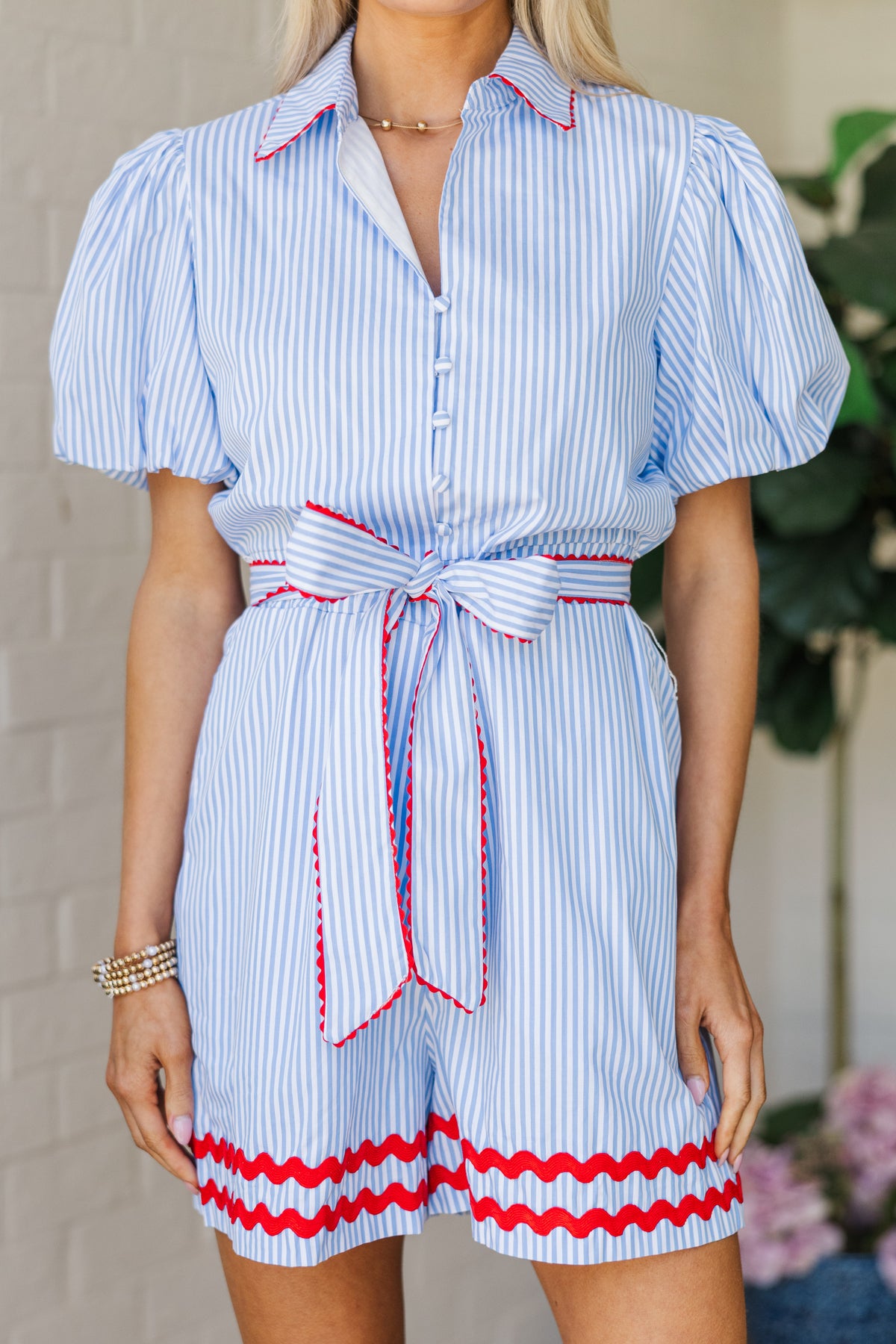 Tell Me Everything Blue Stripe Romper – Shop the Mint