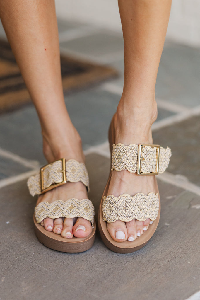 Thinking Out Loud Natural Platform Sandals – Shop the Mint