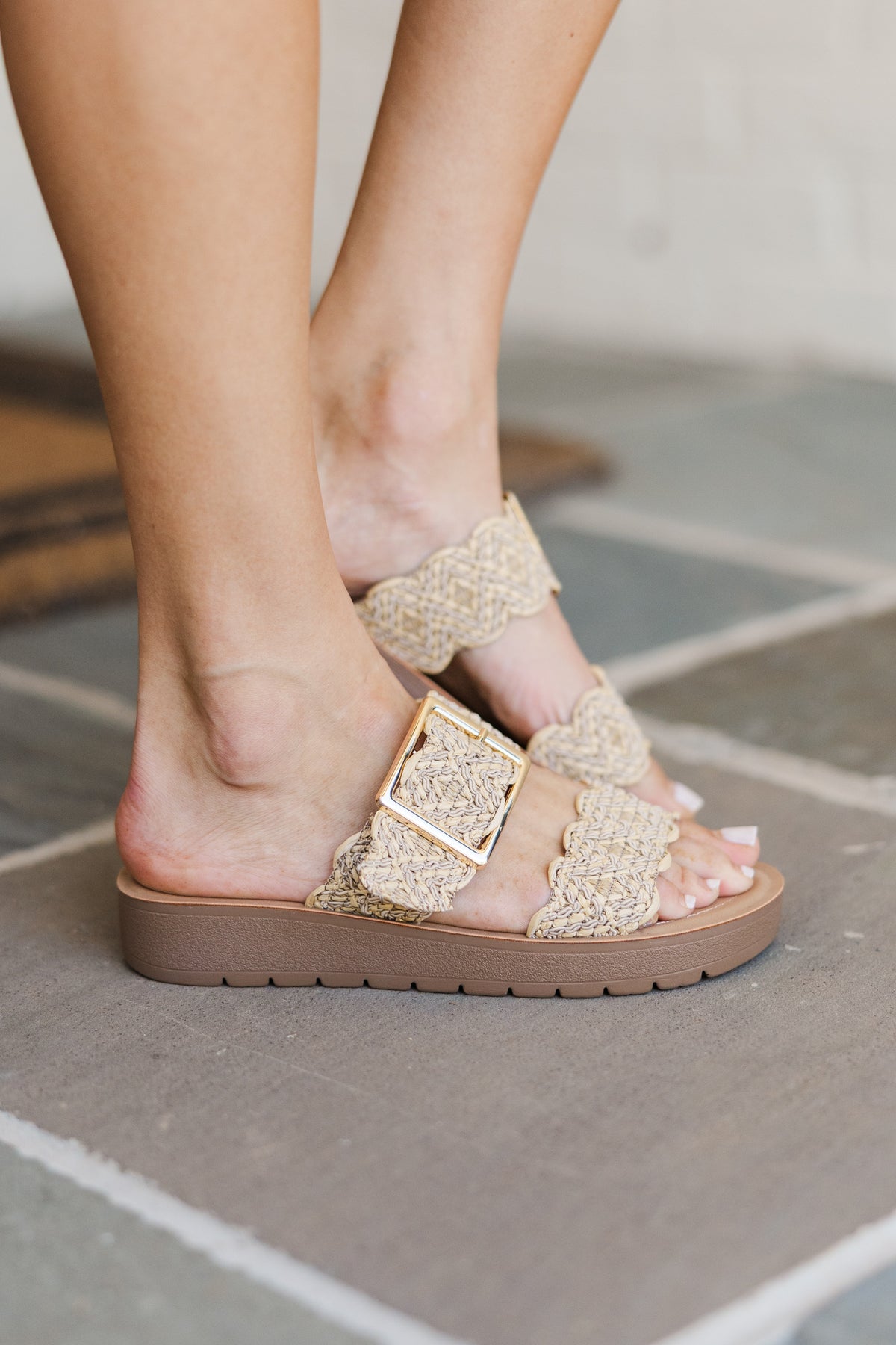 Thinking Out Loud Natural Platform Sandals – Shop the Mint