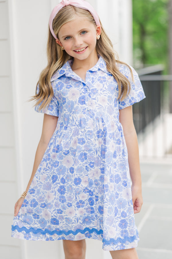 Girls: The Hadley Blue Striped Collared Dress – Shop the Mint