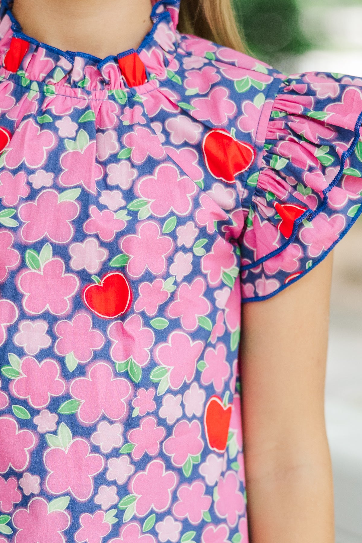 Girls: A True Beauty Navy Floral Apple Blouse – Shop the Mint