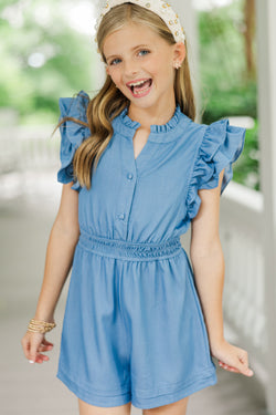 Girls: Wild Love Chambray Romper – Shop the Mint