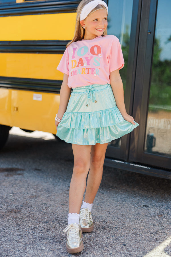 Girls: Take The Leap Blue Shimmer Skort – Shop the Mint