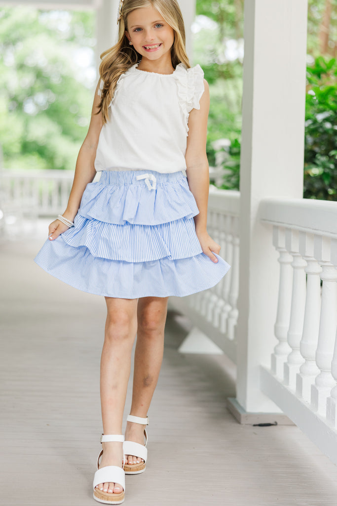 Girls: Listen To Your Heart White Ruffled Blouse – Shop the Mint