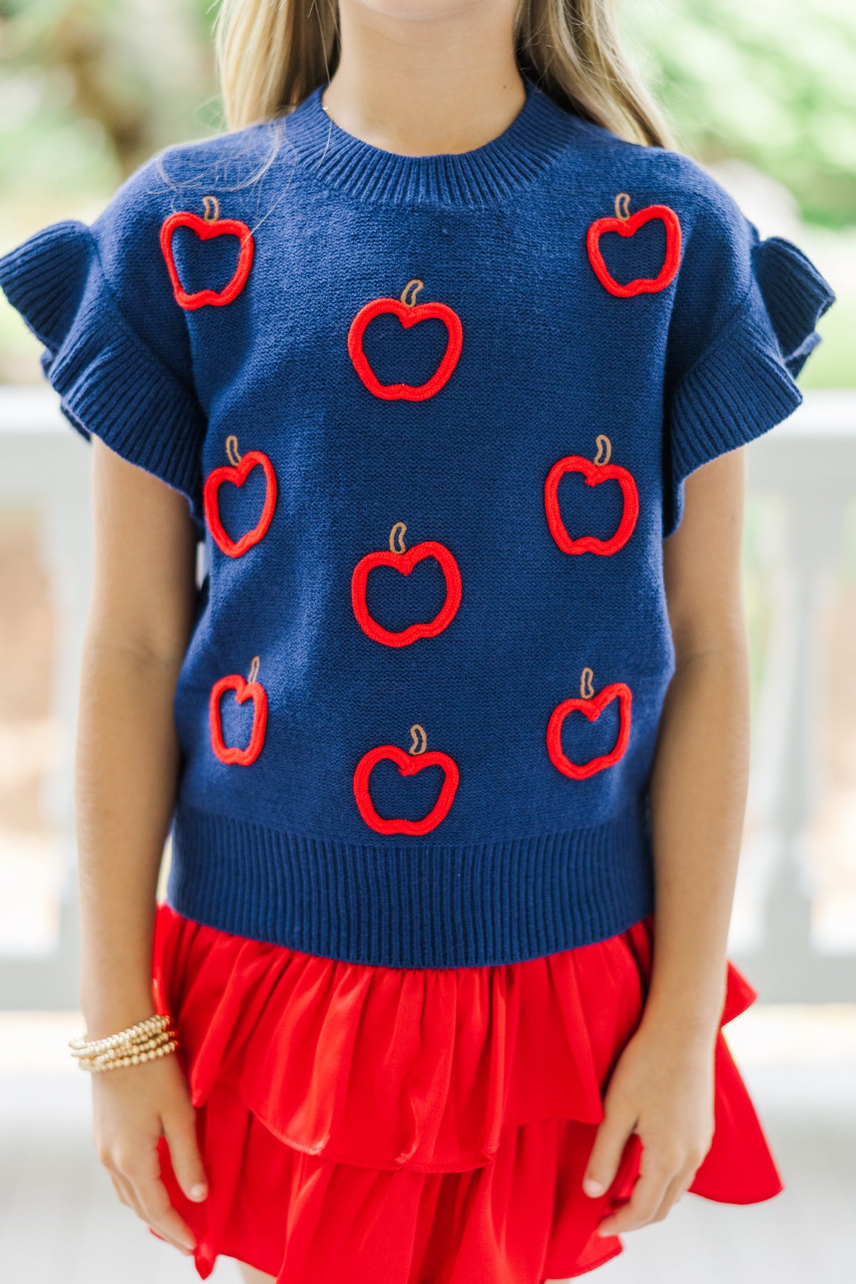 Girls: The Kennedy Navy Apple Sweater – Shop the Mint