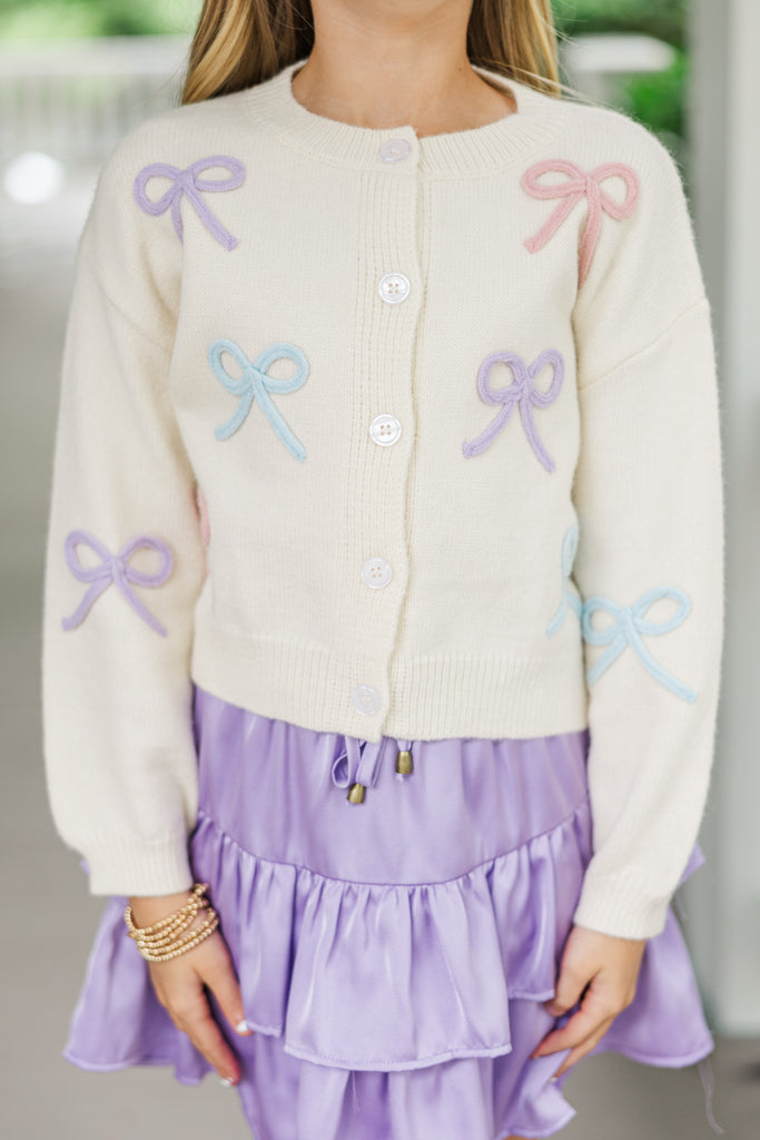 Girls: The Alyson Light Blue Bow Cardigan – Shop the Mint