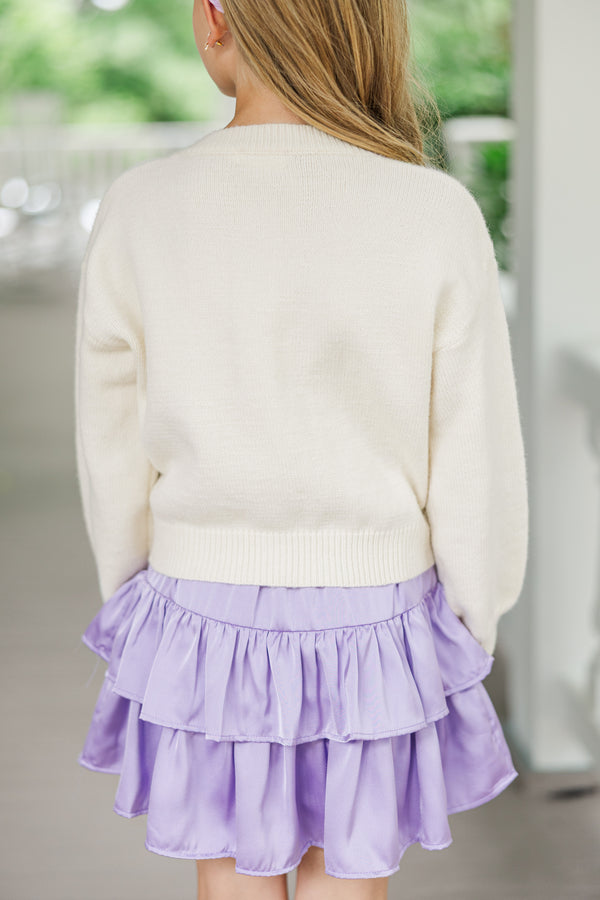 Girls: The Alyson Light Blue Bow Cardigan – Shop the Mint