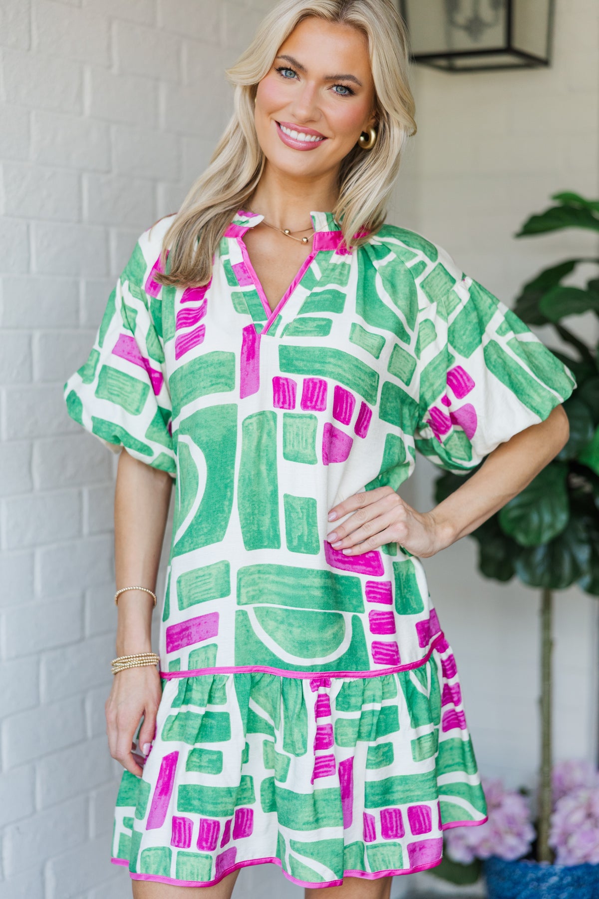 Ask Anything Green Abstract Dress – Shop the Mint