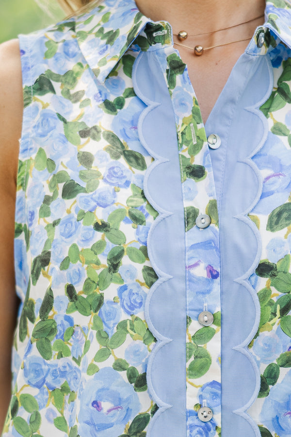 Never Alone Blue Floral Dress – Shop the Mint