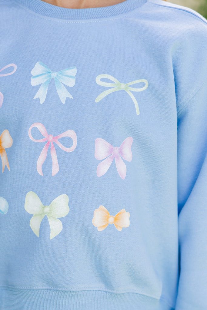 Girls: In My Girly Era Blue Graphic Sweatshirt – Shop the Mint