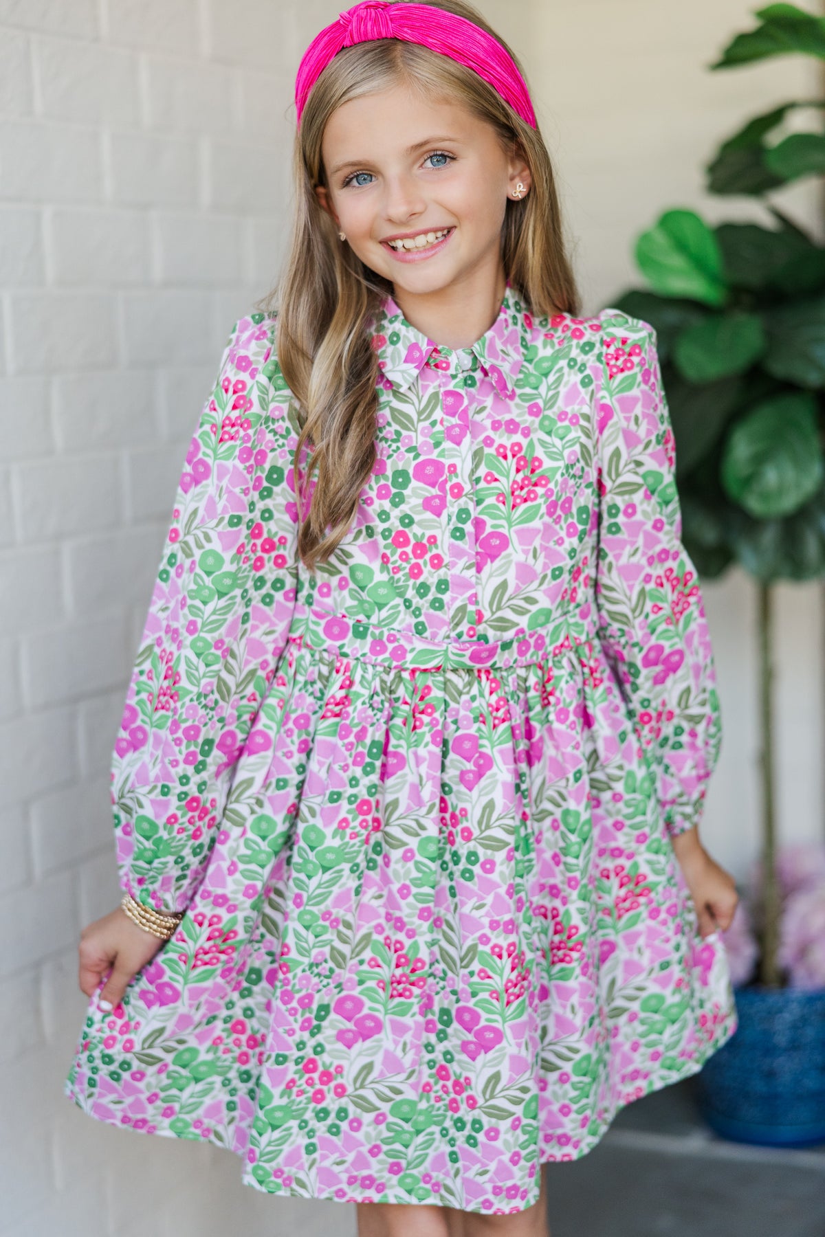 Girls: The Violet Grace Pink Ditsy Floral Dress – Shop the Mint