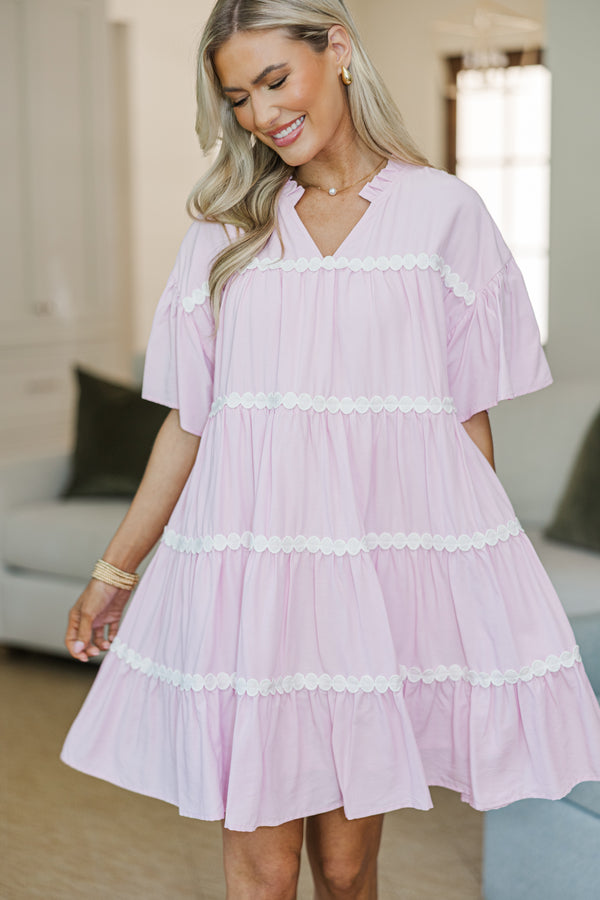 NURSING COLLECTION: Just Can't Lose Pink Rickrack Dress – Shop the Mint