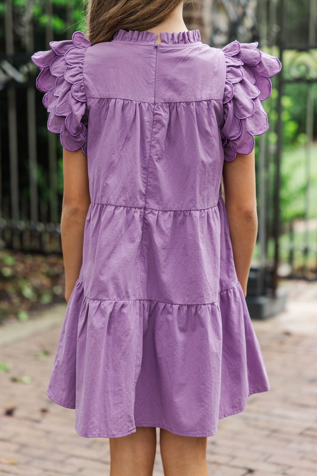 Girls: The Holland Plum Purple Scalloped Dress – Shop the Mint