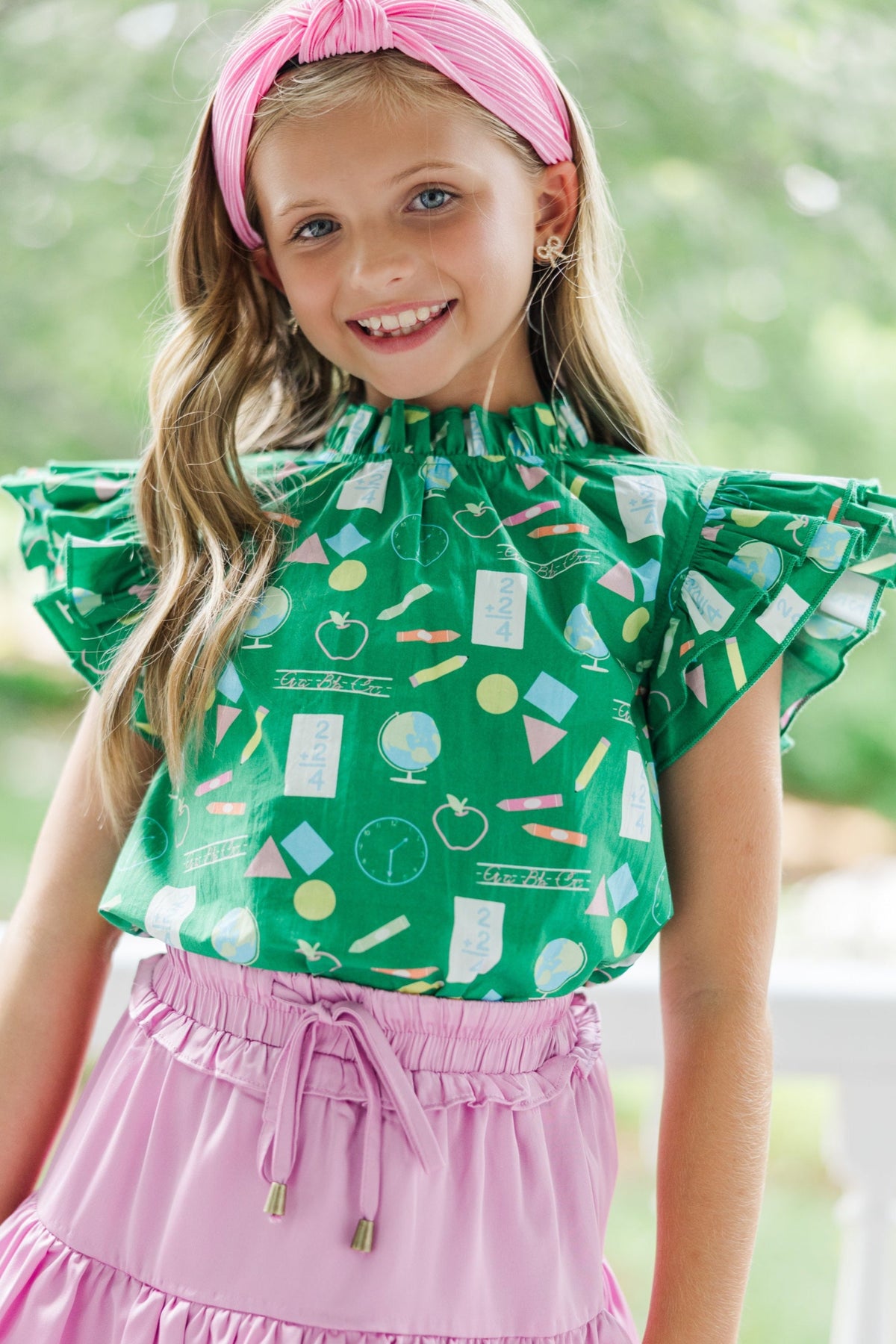 Girls: A True Beauty Green Toile Print Blouse – Shop the Mint