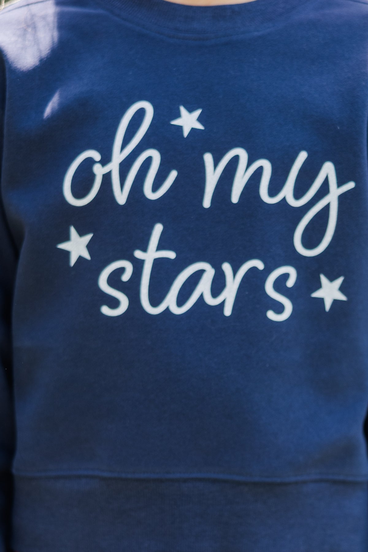 Girls: Oh My Stars Navy Graphic Sweatshirt – Shop the Mint