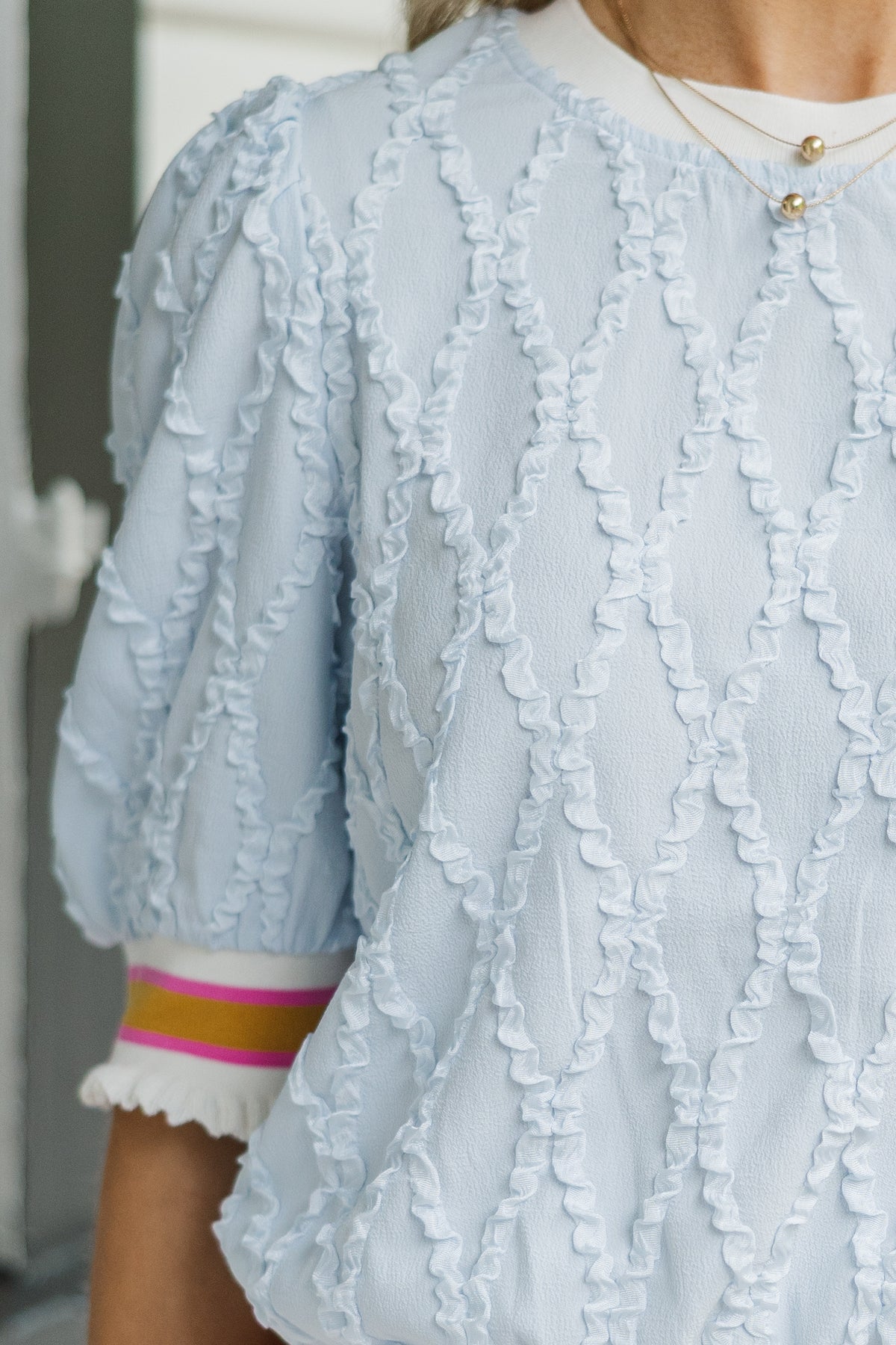 The Way It Is Blue Textured Blouse – Shop the Mint
