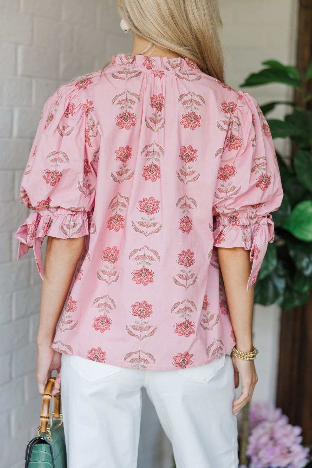 Falling For Love Salmon Medallion Blouse – Shop the Mint