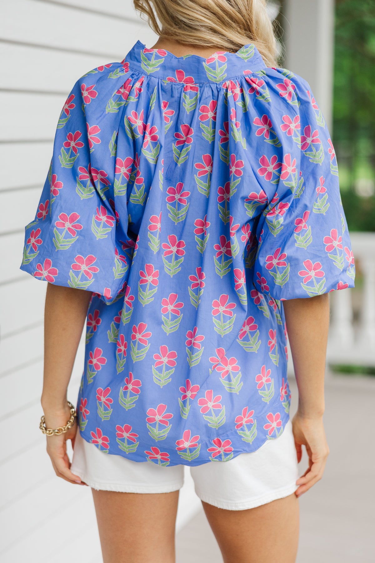 Feeling Bloomy Blue Floral Blouse – Shop the Mint