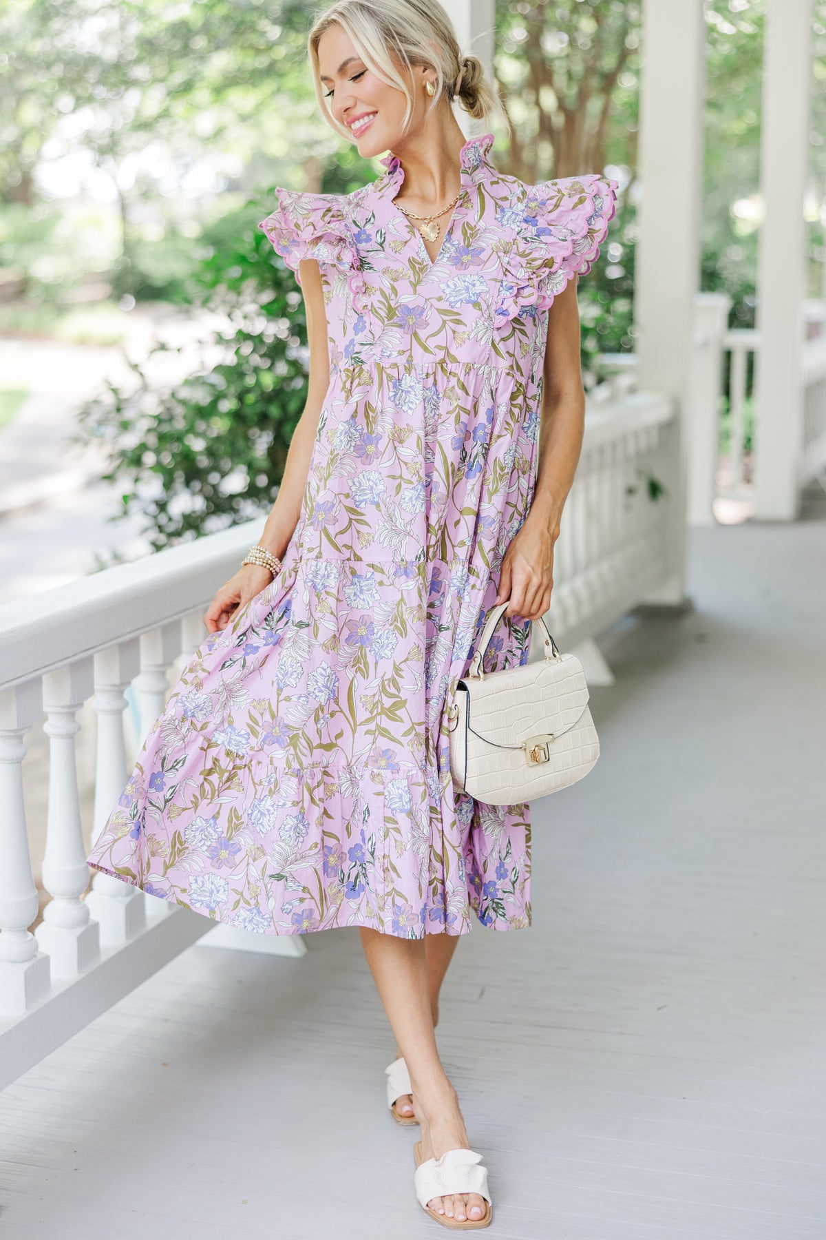 Careless Through The Forrest Pink Floral Dress – Shop the Mint