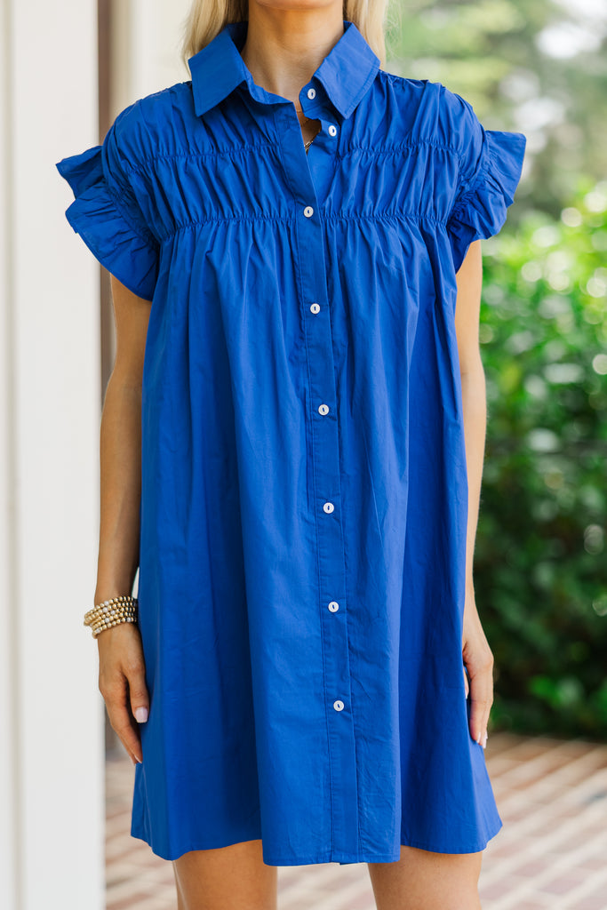 On The Way Navy Blue Shift Dress – Shop the Mint