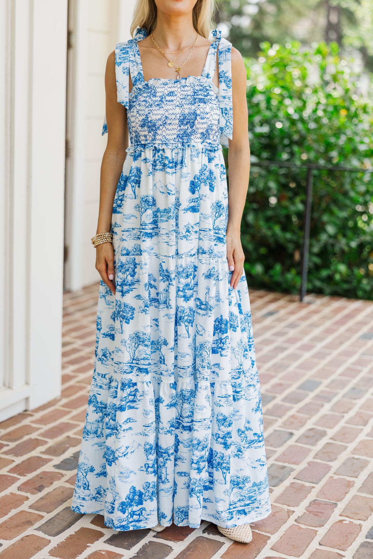 Another Day Blue Toile Maxi Dress – Shop the Mint