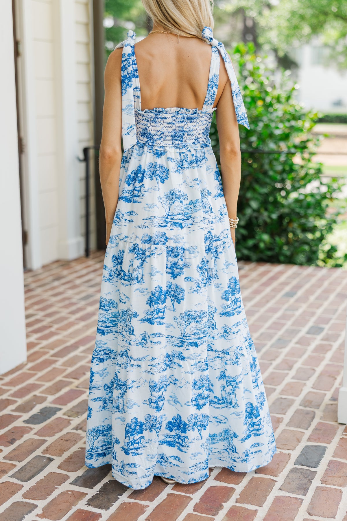 Another Day Blue Toile Maxi Dress – Shop the Mint