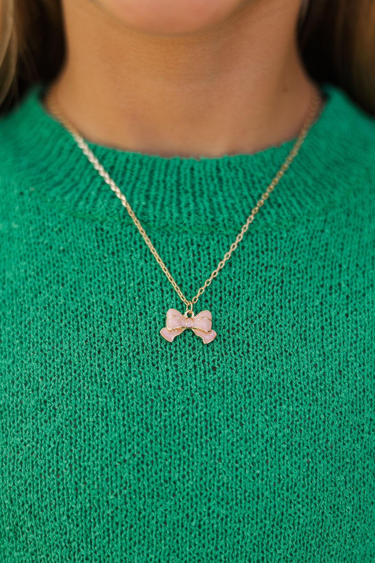 Girls: Just So Darling Pink Bow Necklace – Shop the Mint