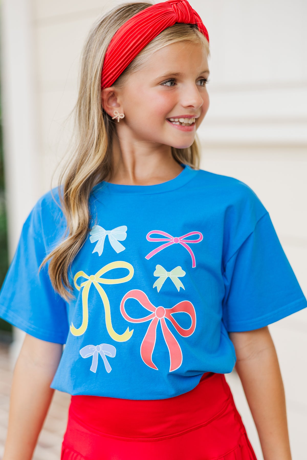 Girls: Variety Bows Blue Graphic Tee – Shop the Mint