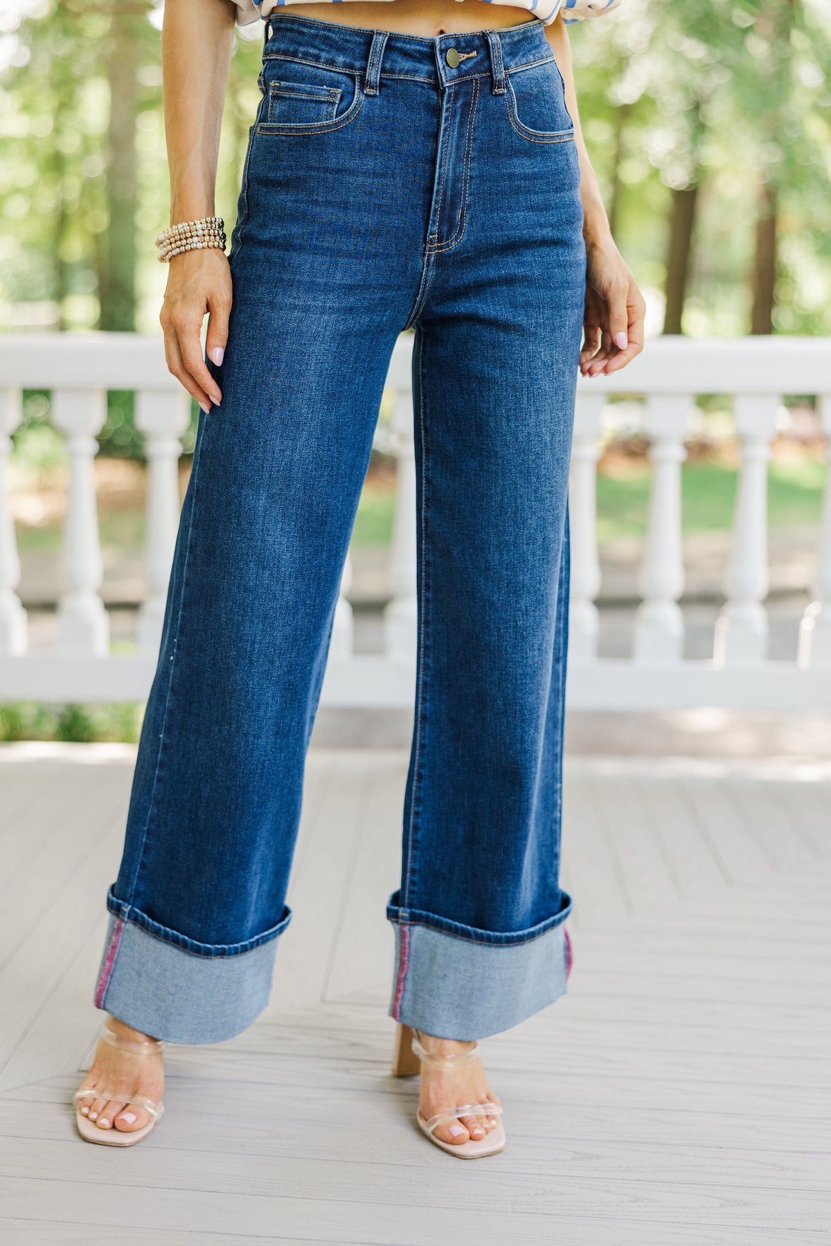Worn Well Dark Wash Denim Wide Leg Jeans – Shop the Mint