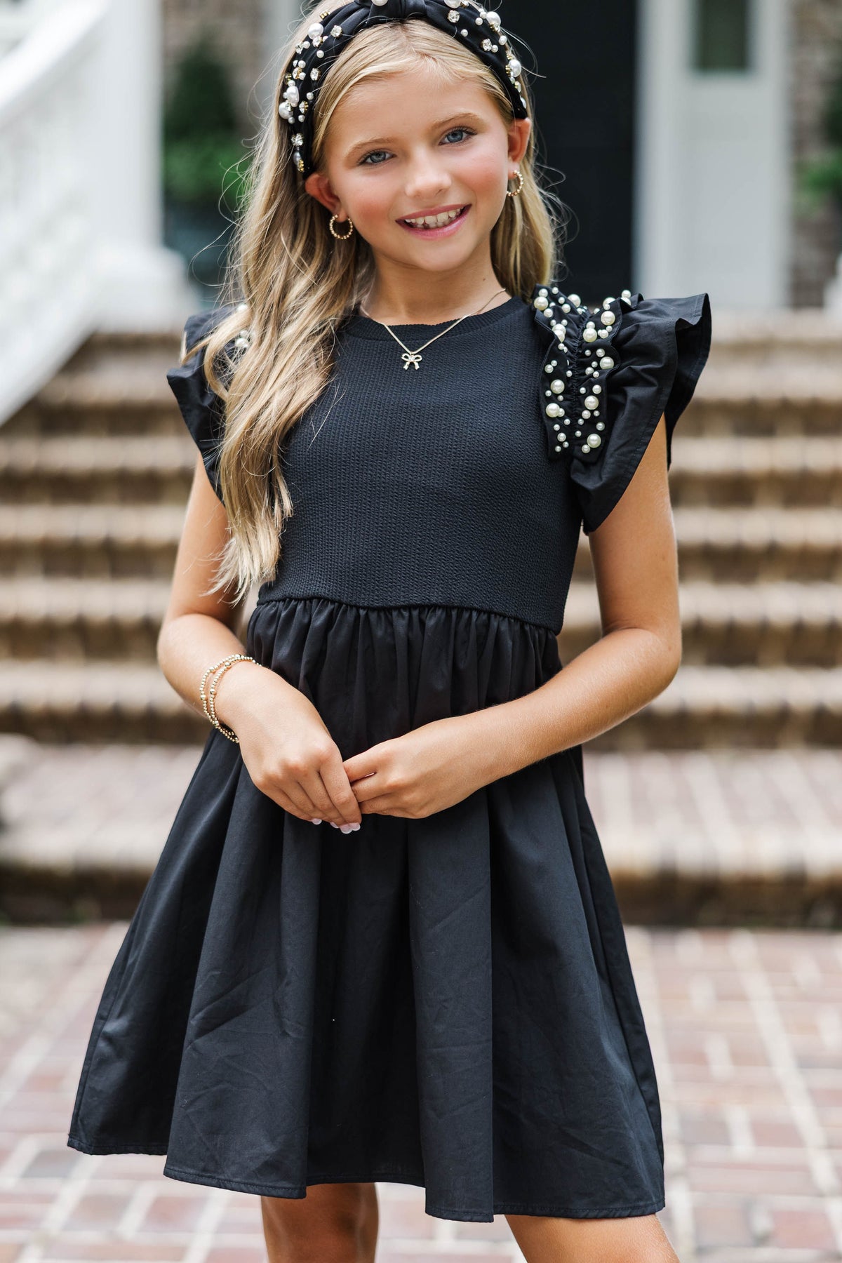 Girls: Everyday Dreaming Black Embellished Dress – Shop the Mint