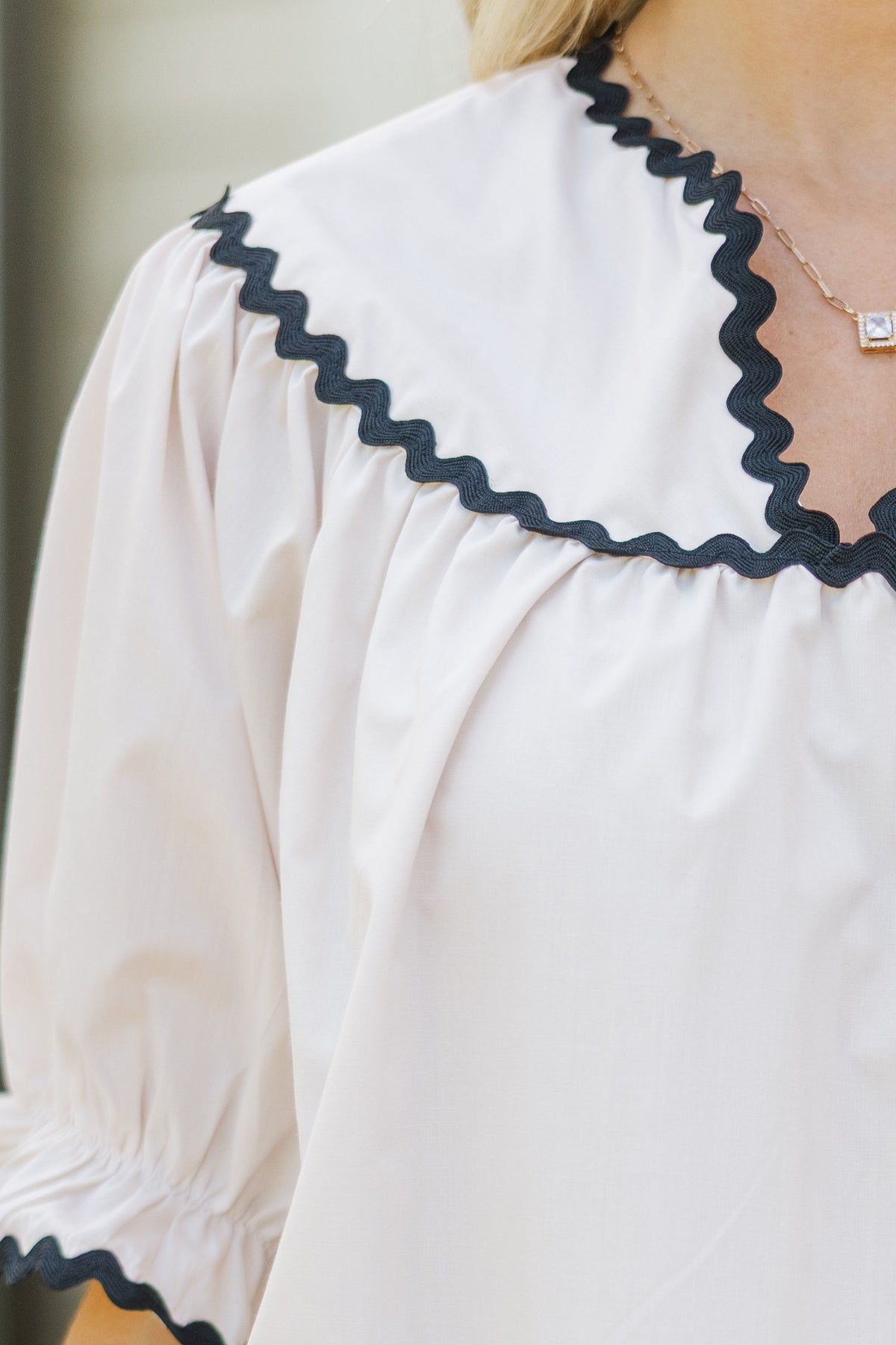 Chasing The Breeze Cream Rickrack Blouse – Shop the Mint