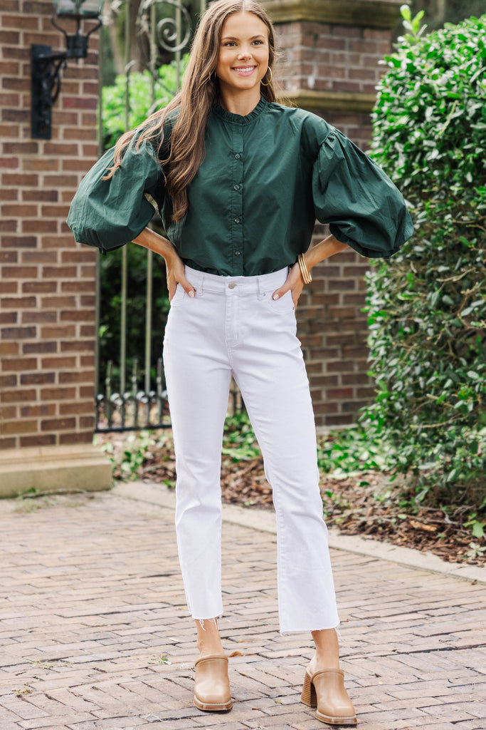 Take Your Turn Emerald Blouse – Shop the Mint