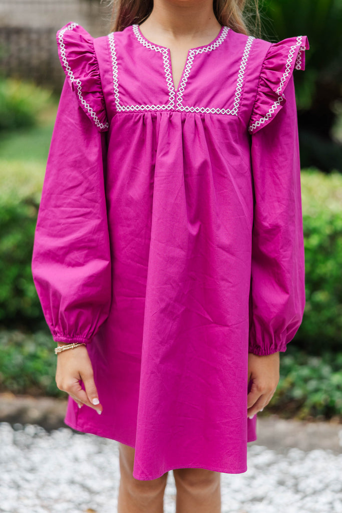 Girls: See It Through Magenta Pink Babydoll Dress – Shop the Mint