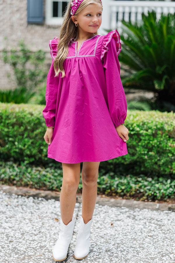 Girls: See It Through Magenta Pink Babydoll Dress – Shop the Mint
