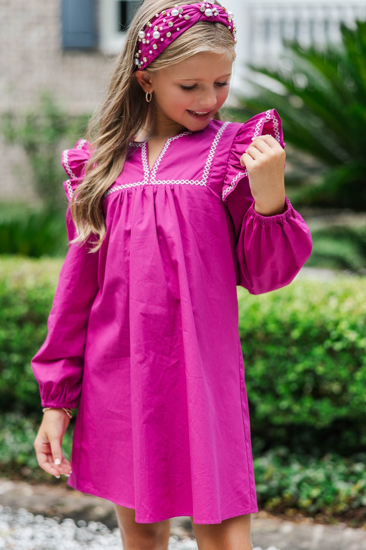 Girls: See It Through Magenta Pink Babydoll Dress – Shop the Mint