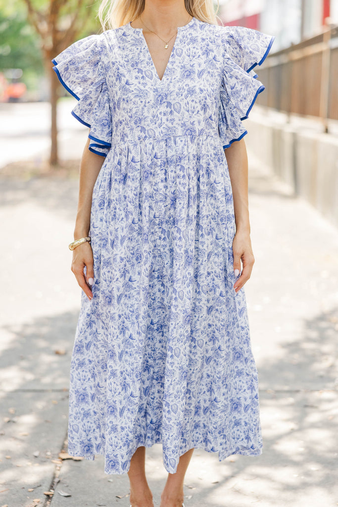 Stay Consistent Navy Toile Midi Dress – Shop the Mint