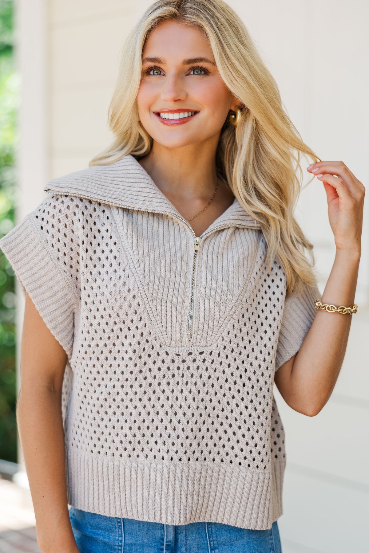Hear Your Call Stone S/S Sweater – Shop the Mint
