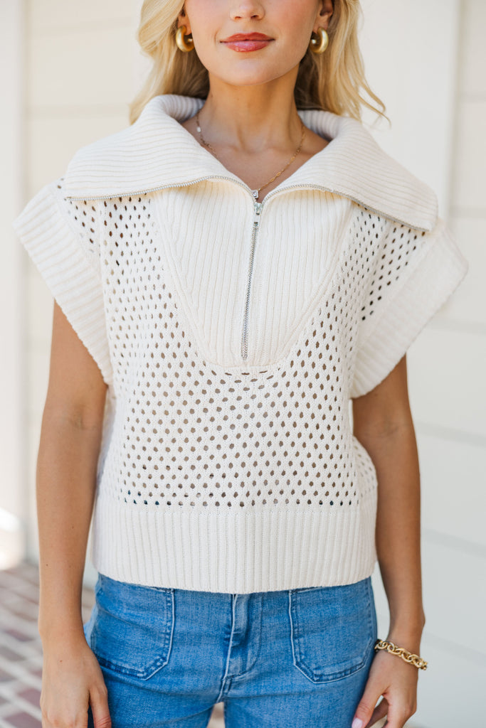 Hear Your Call Cream S/S Sweater – Shop the Mint