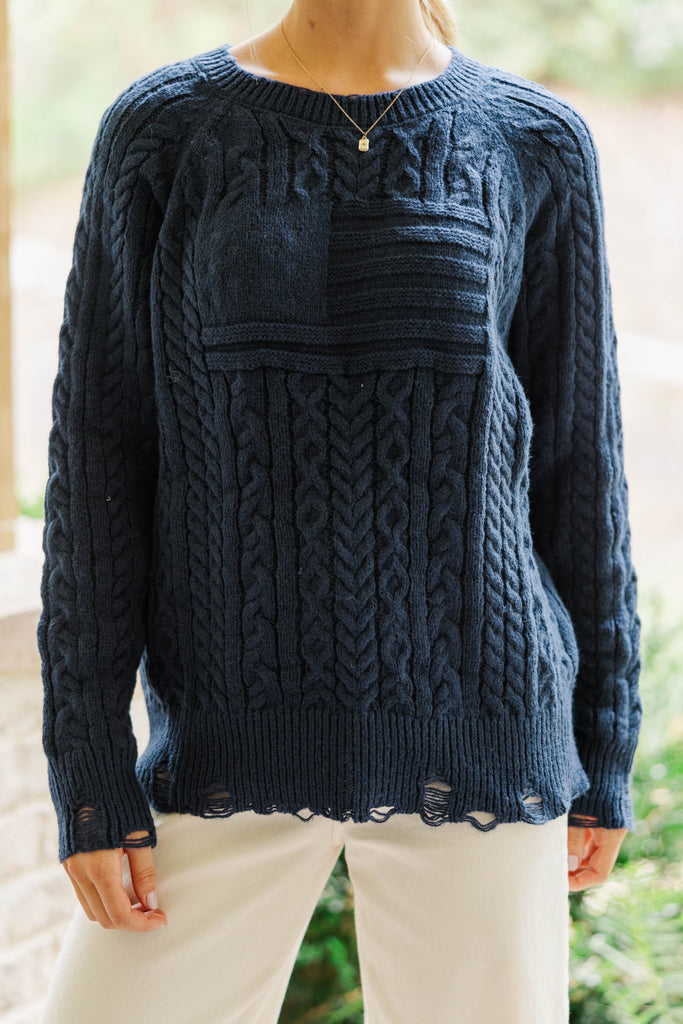 Chase The Feelings Navy Sweater – Shop the Mint