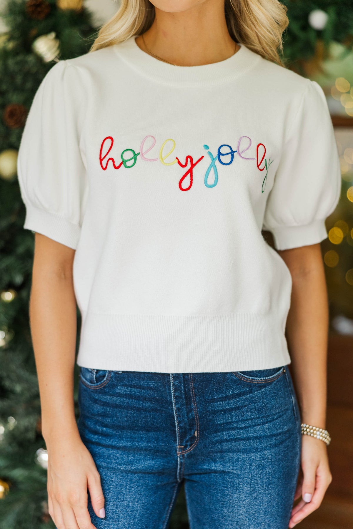 Feeling Holly And Jolly Cream Sweater – Shop the Mint