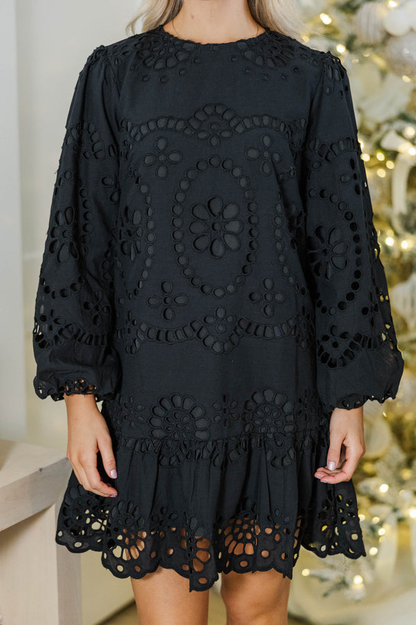 Always Elegant Black Eyelet Dress – Shop the Mint