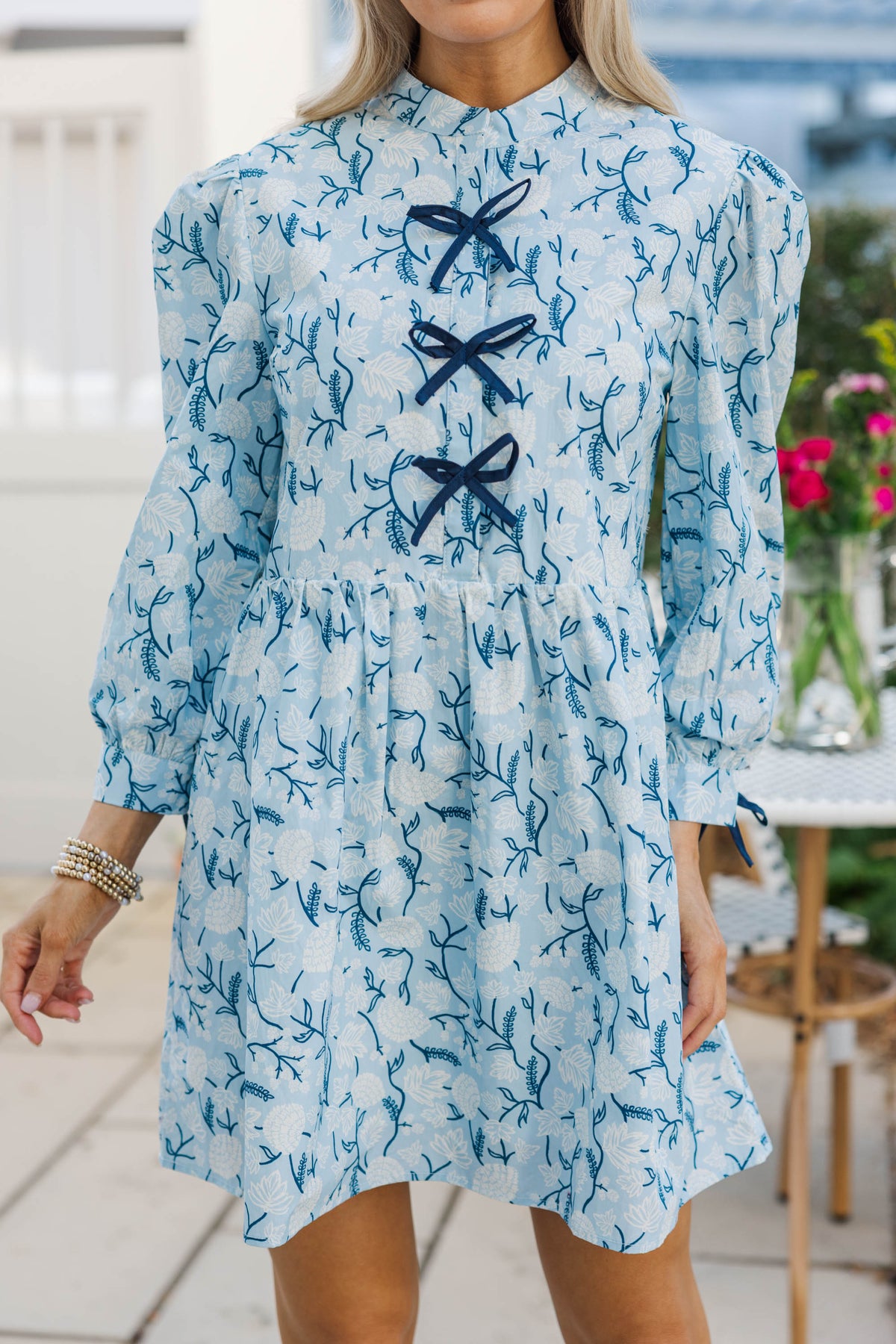 There's Always Hope Light Blue Toile Dress – Shop the Mint