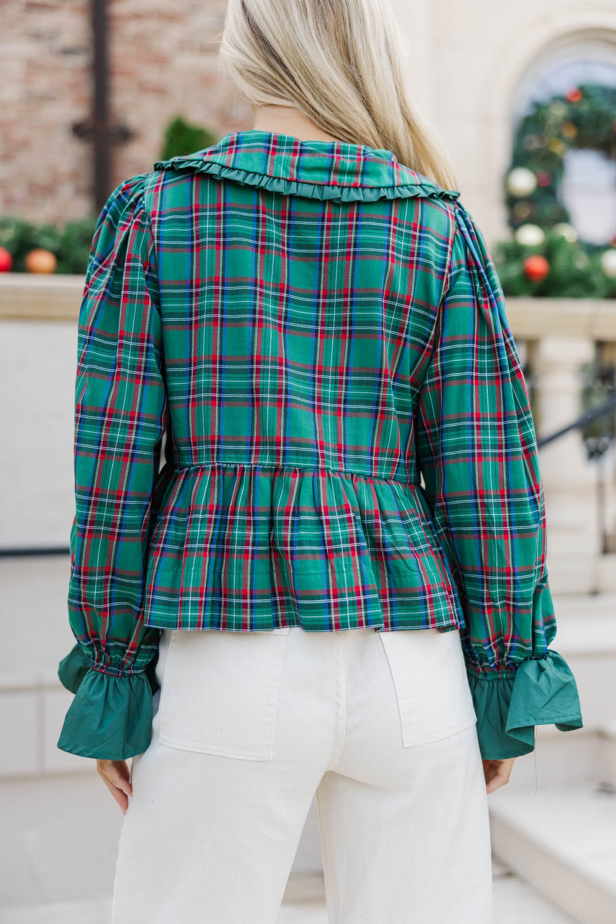 All In Time Emerald Green Bow Print Blouse – Shop the Mint