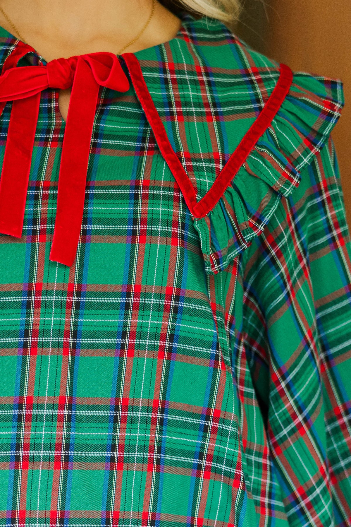 Winter Radiance Emerald Tartan Plaid Blouse – Shop the Mint