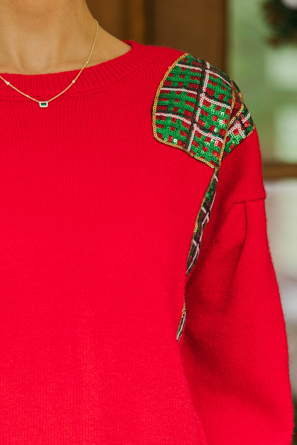 Seasons Greetings Red Sequin Sweater – Shop the Mint