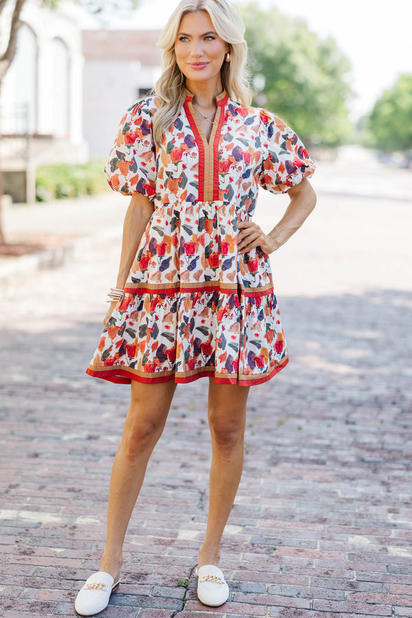 Why Not Now Rust Floral Dress – Shop the Mint