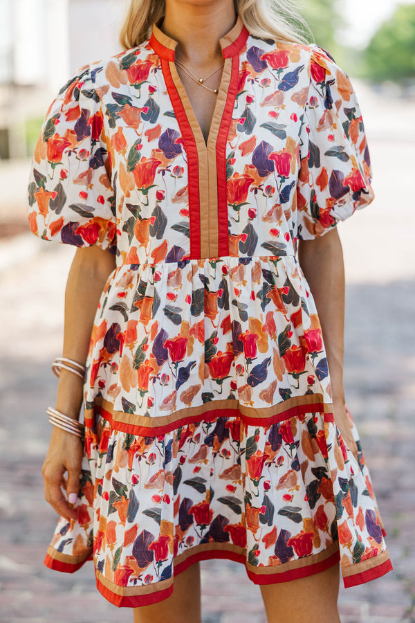 Why Not Now Rust Floral Dress – Shop the Mint