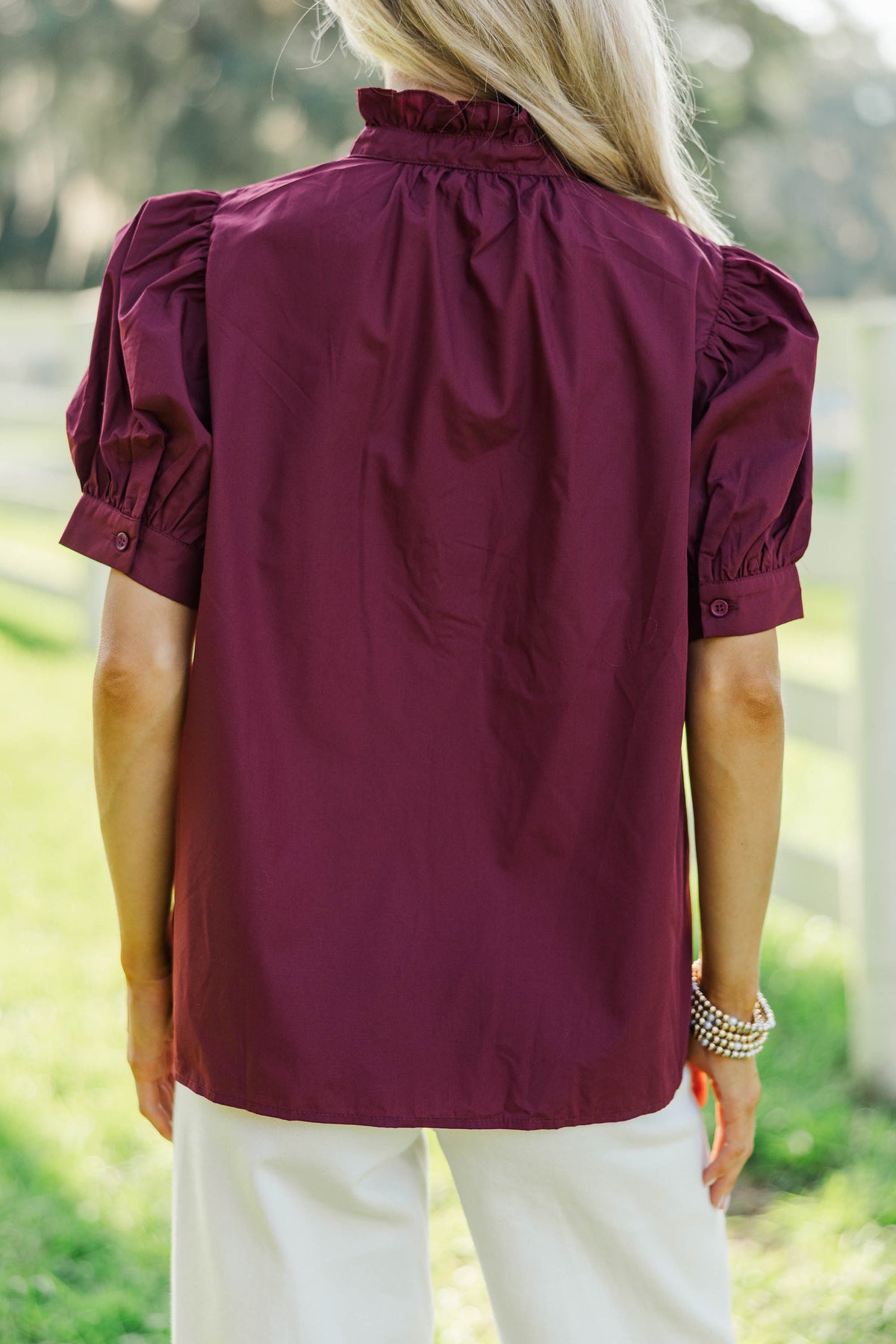 Bold and Beautiful Burgundy Blouse – Shop the Mint