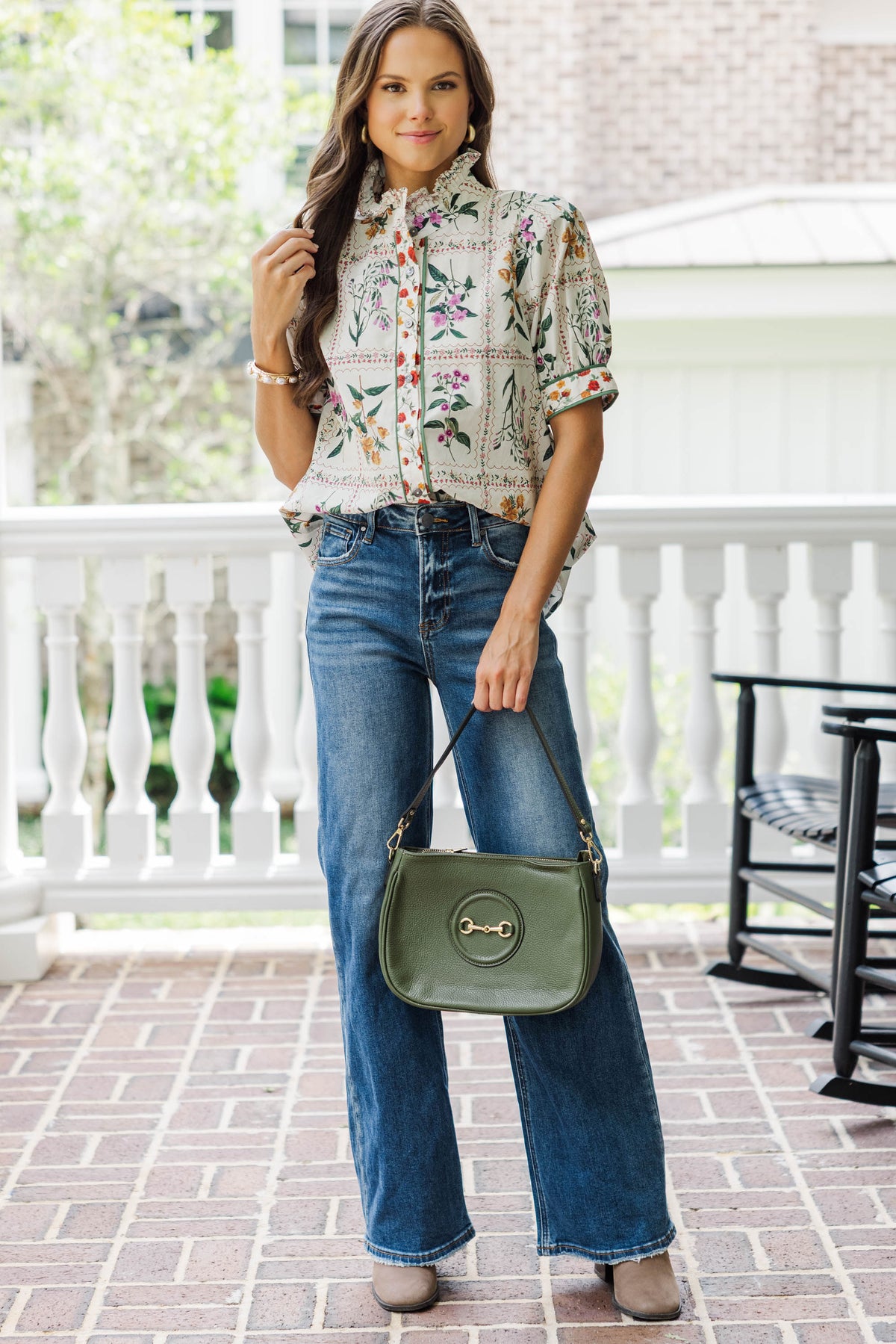 How Lucky Cream Medallion Blouse – Shop the Mint